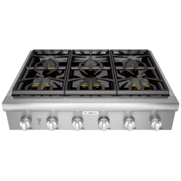 Parrilla THERMADOR Pro Rangetop 36" 6 BRNR PCG366W | Equipos y ...